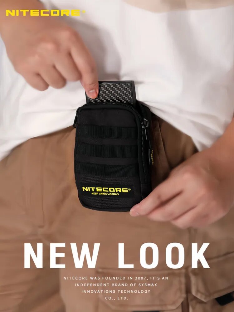 Nitecore NPP30 Компактный органайзер для ключей и карт, мини кошелек с карабином, водонепроницаемый, для EDC, бега и путешествий — фото 1