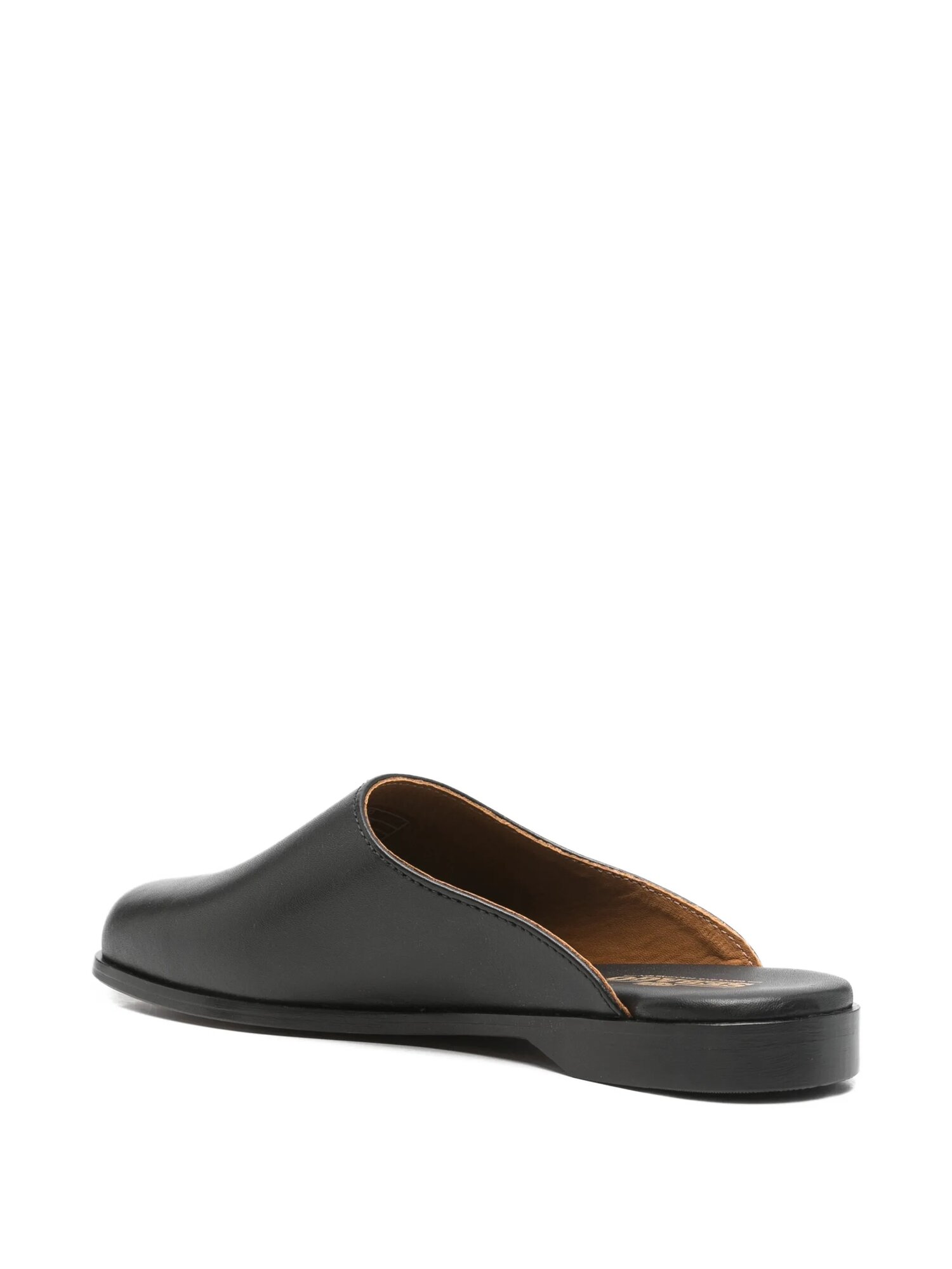 Мюли Sebago Round-toe leather mules, размер 7, black/black — фото 1
