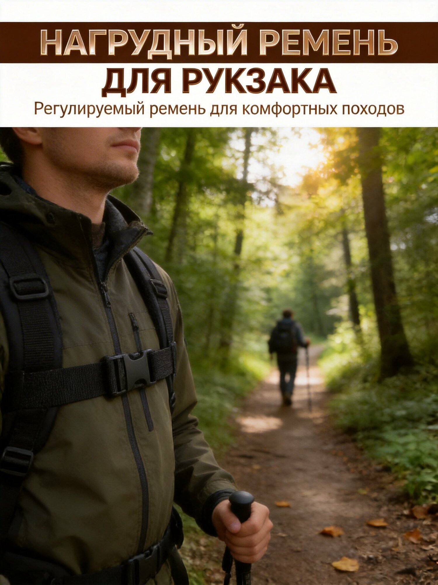 Нагрудный ремень для рюкзака, регулируемый плечевой ремешок для сумки — фиксация лямок и комфортная посадка в движении