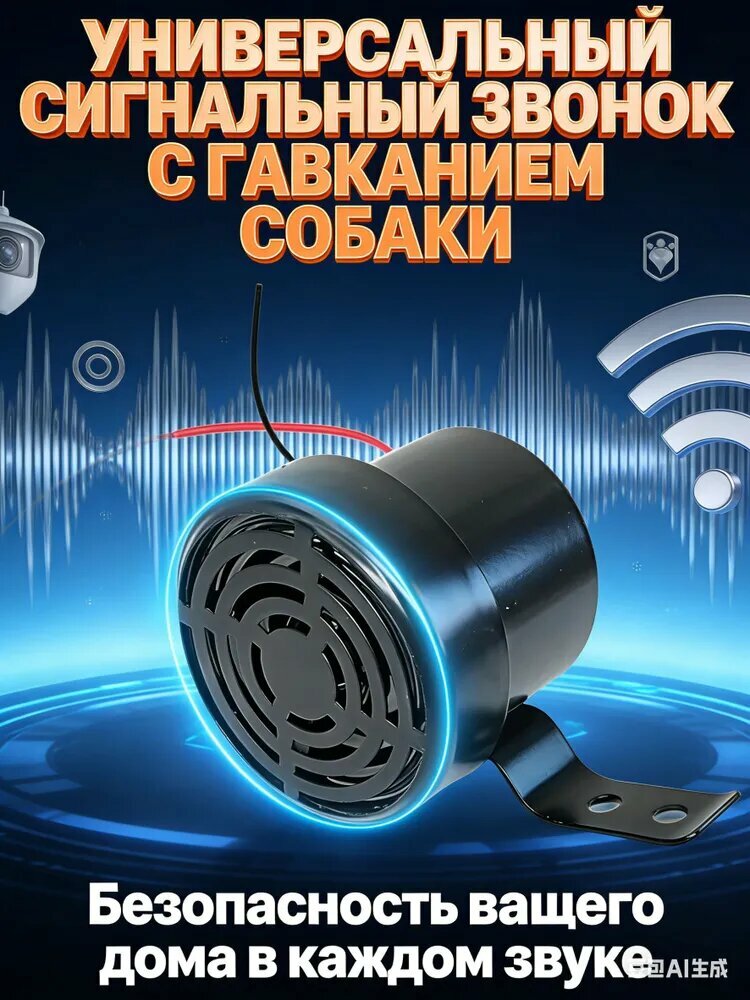 Универсальная сирена с лаем собаки 12-80В