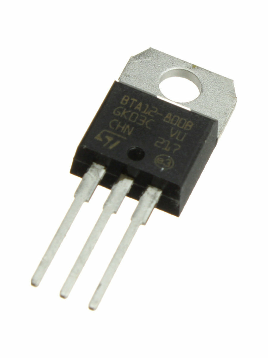 Симистор BTA12-800BRG TO-220AB STM (800В 12А 50мА 4Q)
