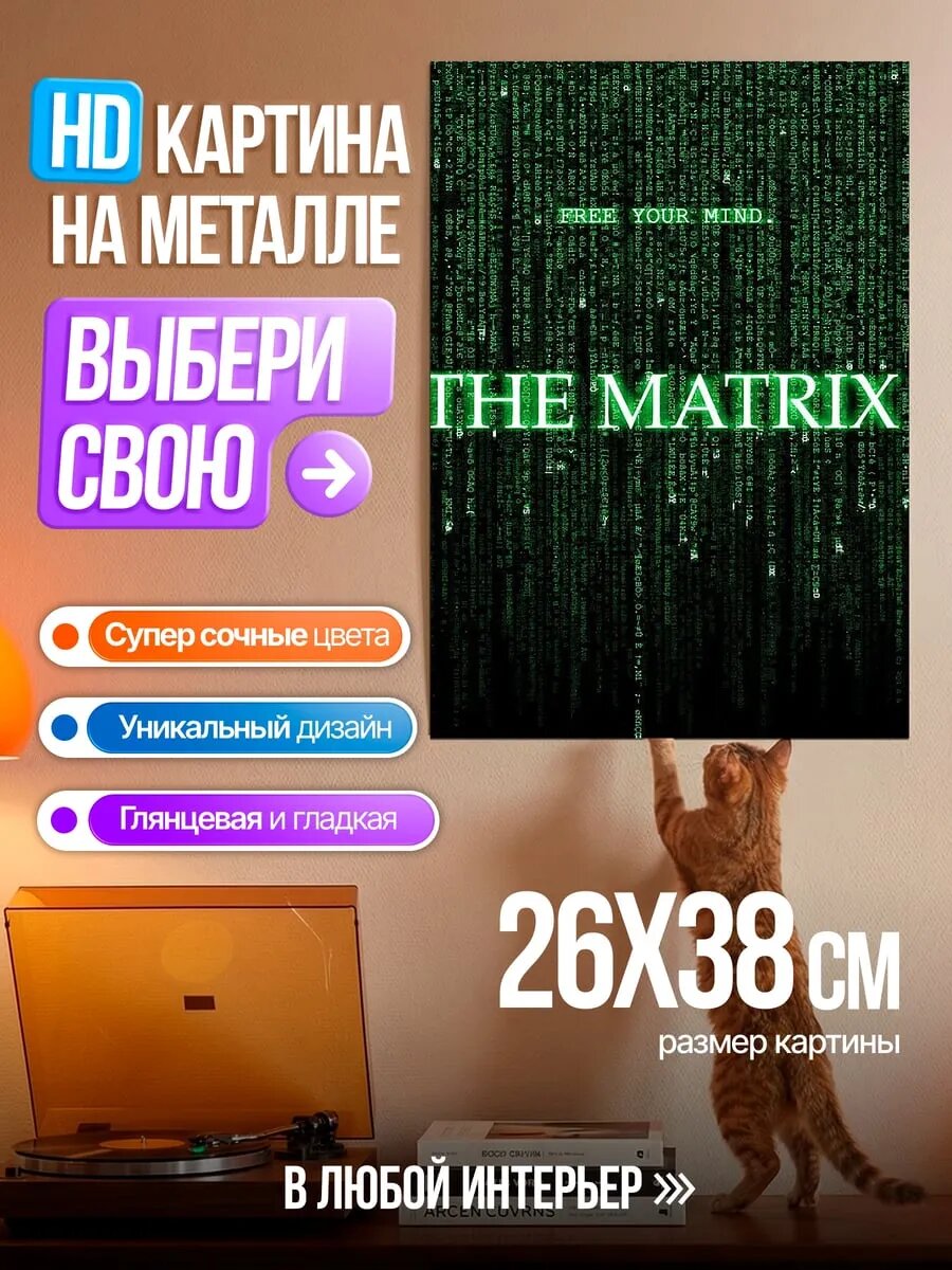 Картина на HD металле Матрица освободи разум