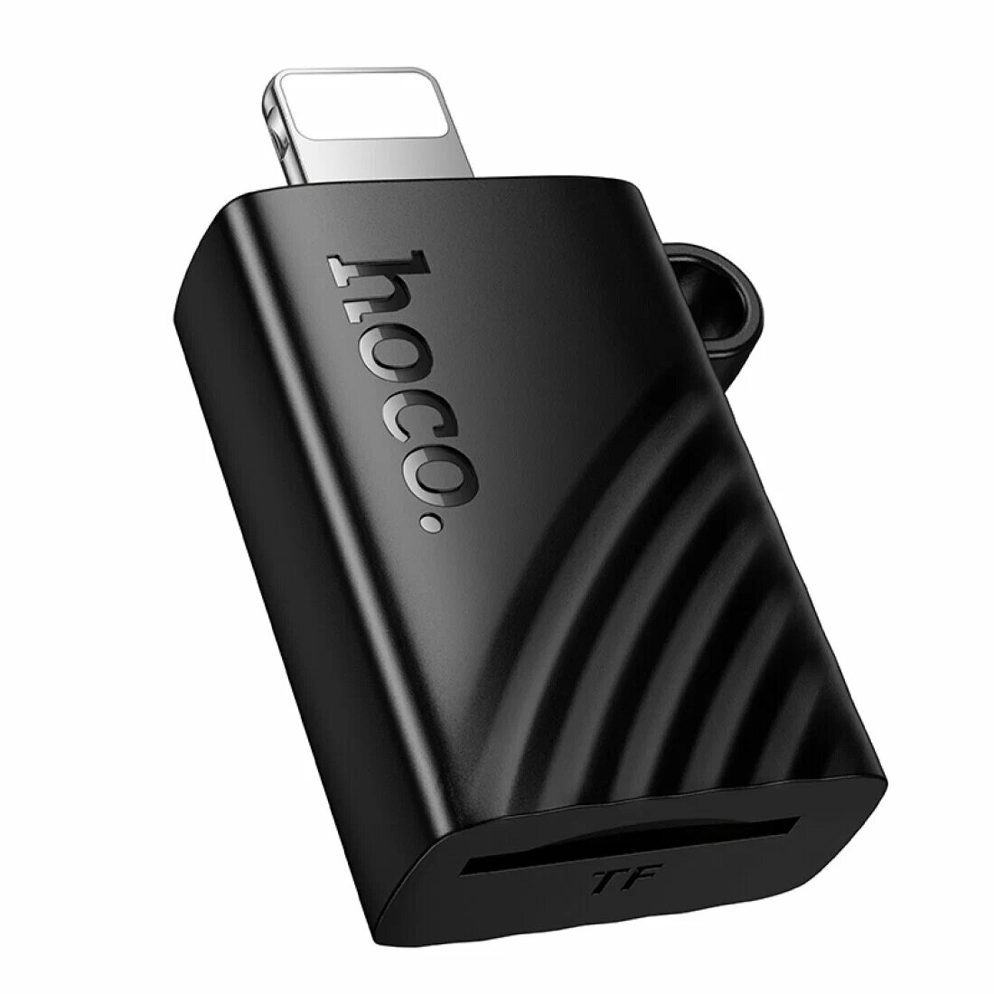 Картридер iP to TF2.0 Hoco HB53, переходник для Айфона Lightning на MicroSD, 480Mbps, черный