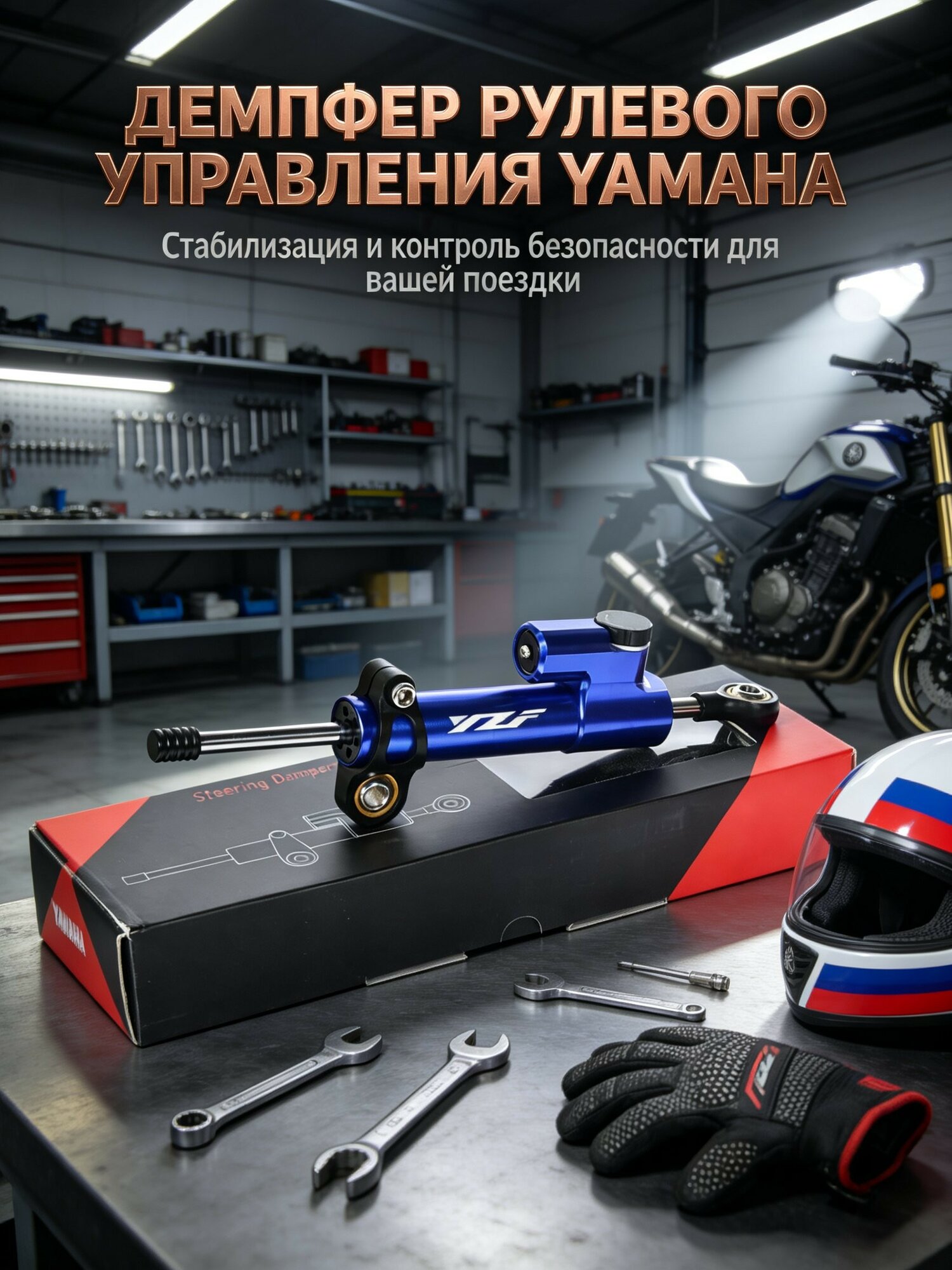Демпфер рулевого управления YAMAHA YZF R1 R3 R6 R25 MT03 MT25 — алюминиевый стабилизатор, универсальная установка