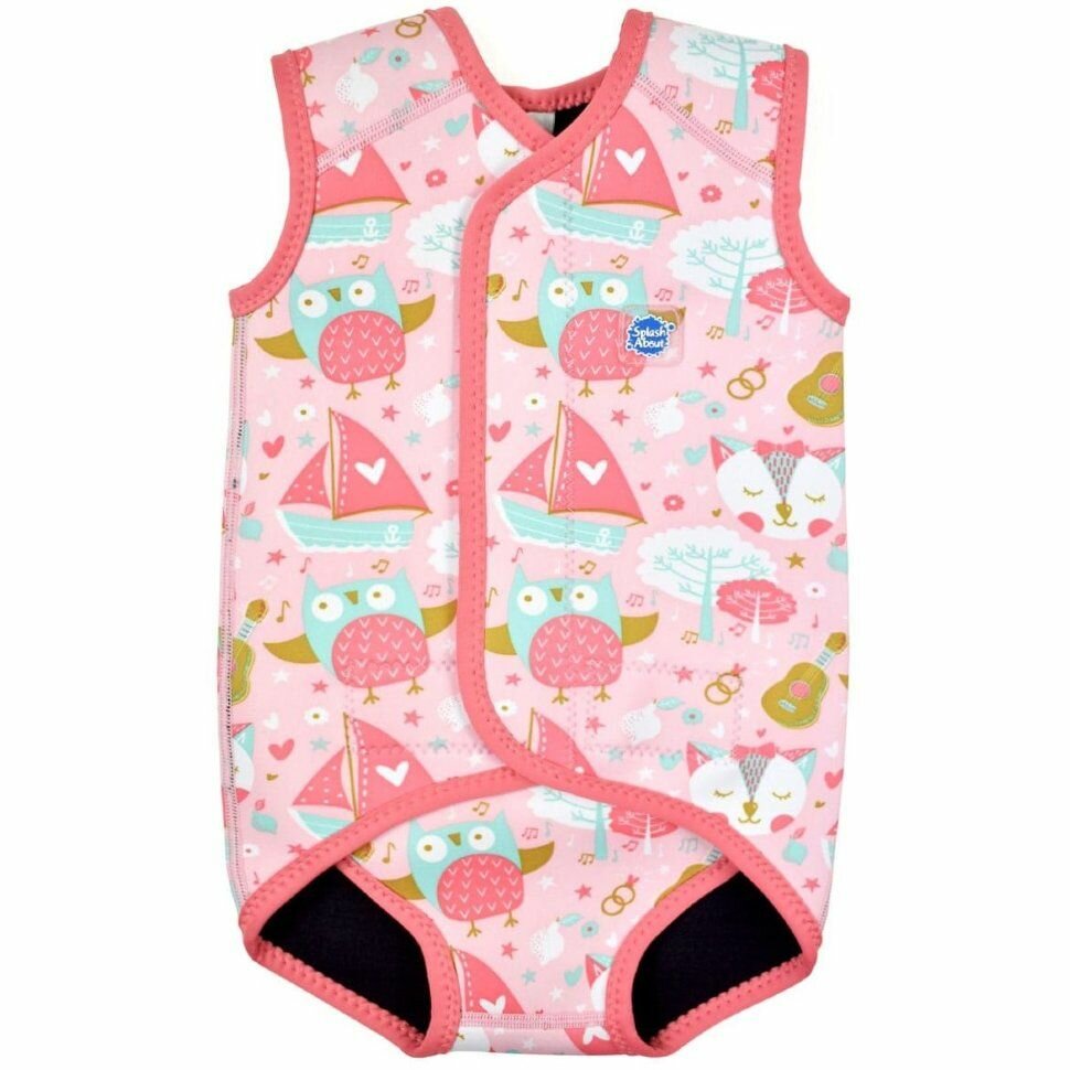 Гидрокостюм-обертыш Baby Wrap Splash About размер M, кошечки и совы