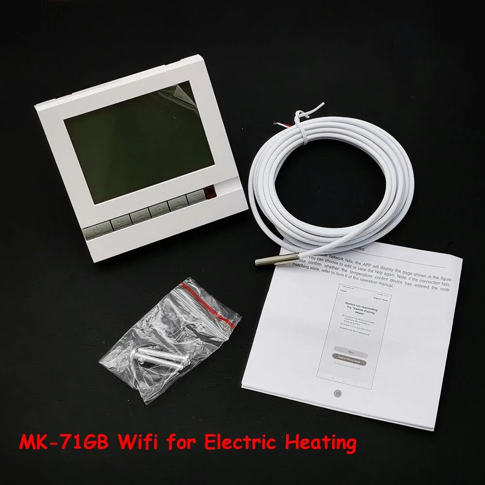 Умный термостат MINCO HEAT MK-71 для электрического пола, 16A Wifi-GB
