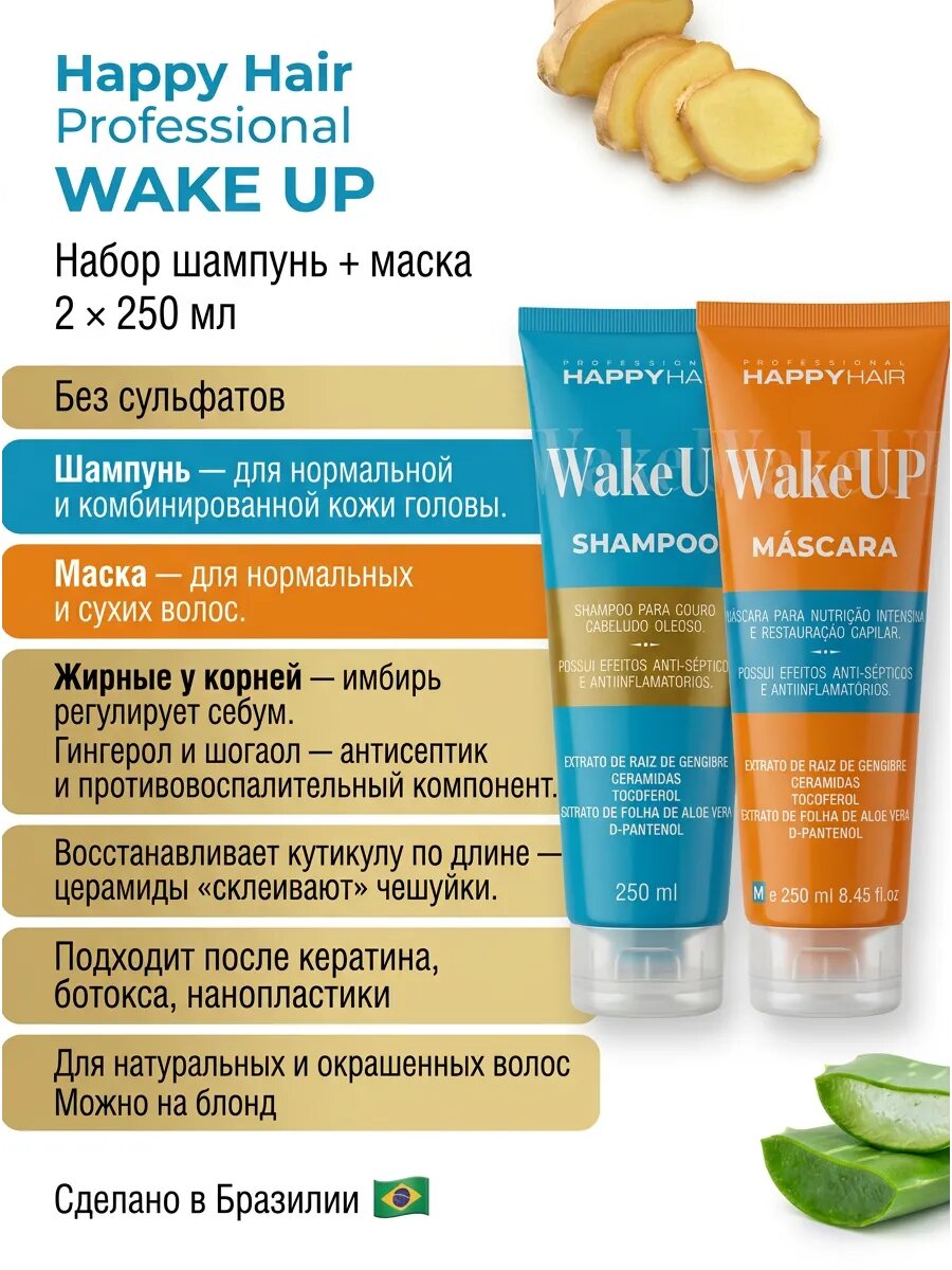 Набор Happy Wake Up шампунь и маска