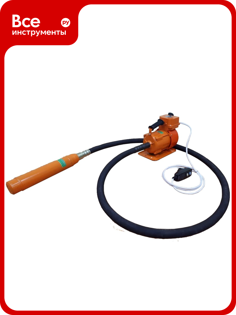 Комплект глубинного вибратора вибромаш ВИ-1-16-3 вал 1=6,0м. + наконечник O 76 220 v ВИ1163 К6