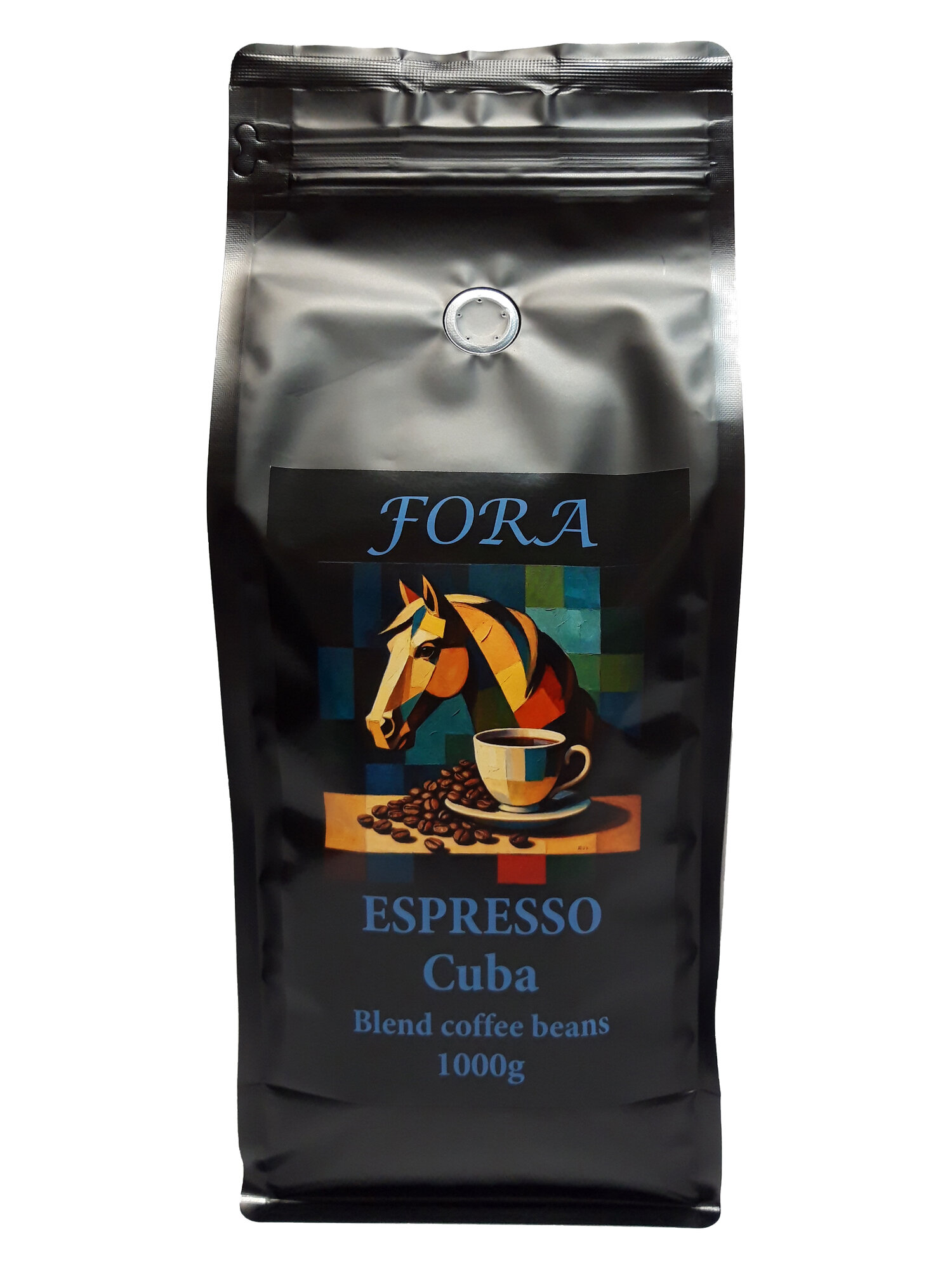 Кофе в зёрнах Эспрессо Куба 1 кг. Арабика 80% / Робуста 20% / FORA COFFEE