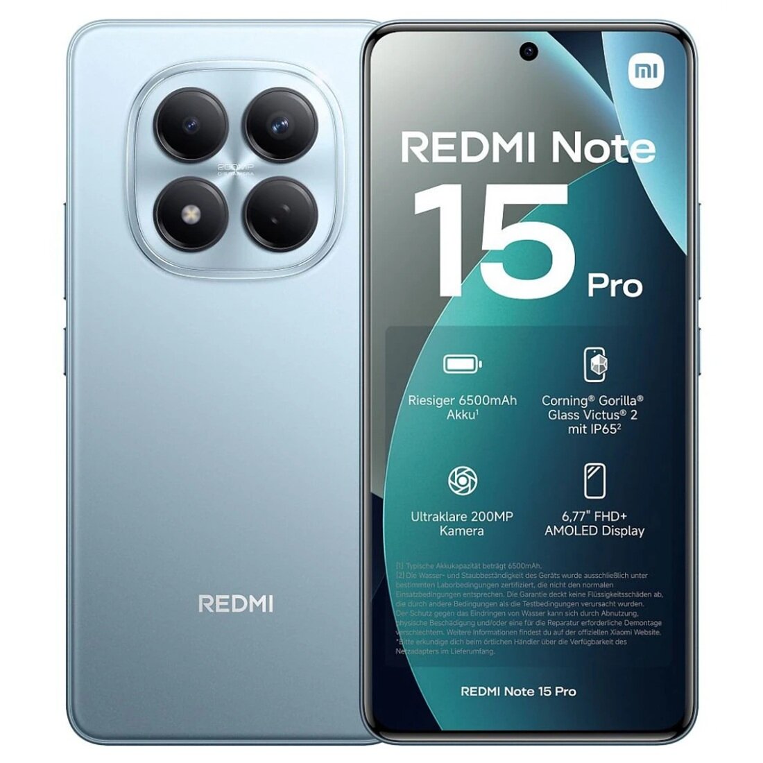 Смартфон Xiaomi Redmi Note 15 Pro 4G 12/256Gb голубой Global