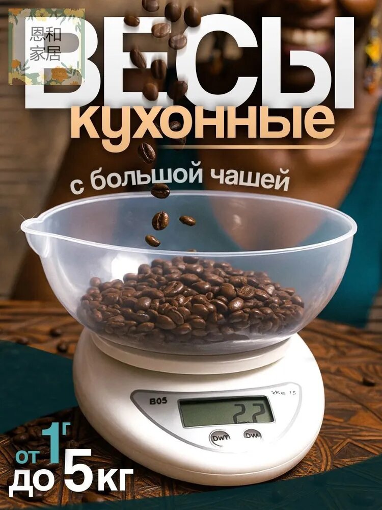 Электронные кухонные весы, прозрачный