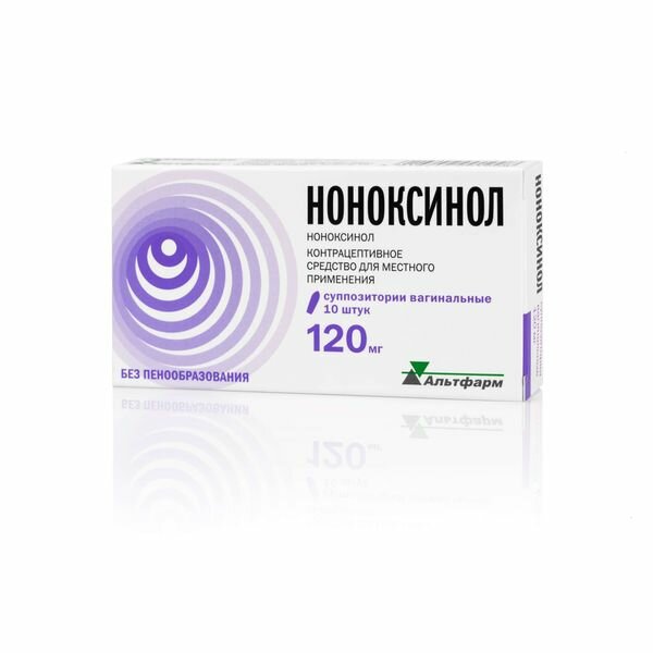 Ноноксинол суппозитории вагинальные 120мг 10шт