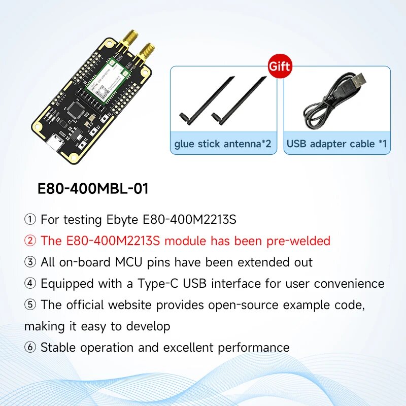 Беспроводной модуль LoRa EBYTE E80-400M/900M2213S