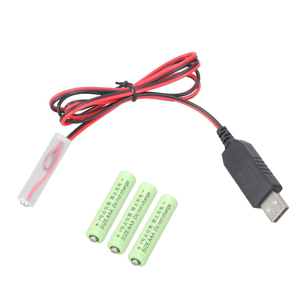 Симулятор батареек 3А с USB-кабелем, 2 метра