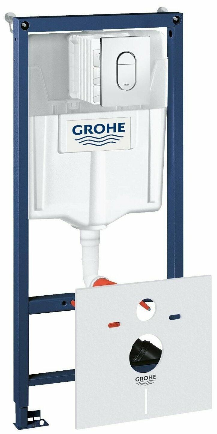 Инсталляция для унитаза GROHE Rapid SL 38929000 4 в 1 с кнопкой смыва
