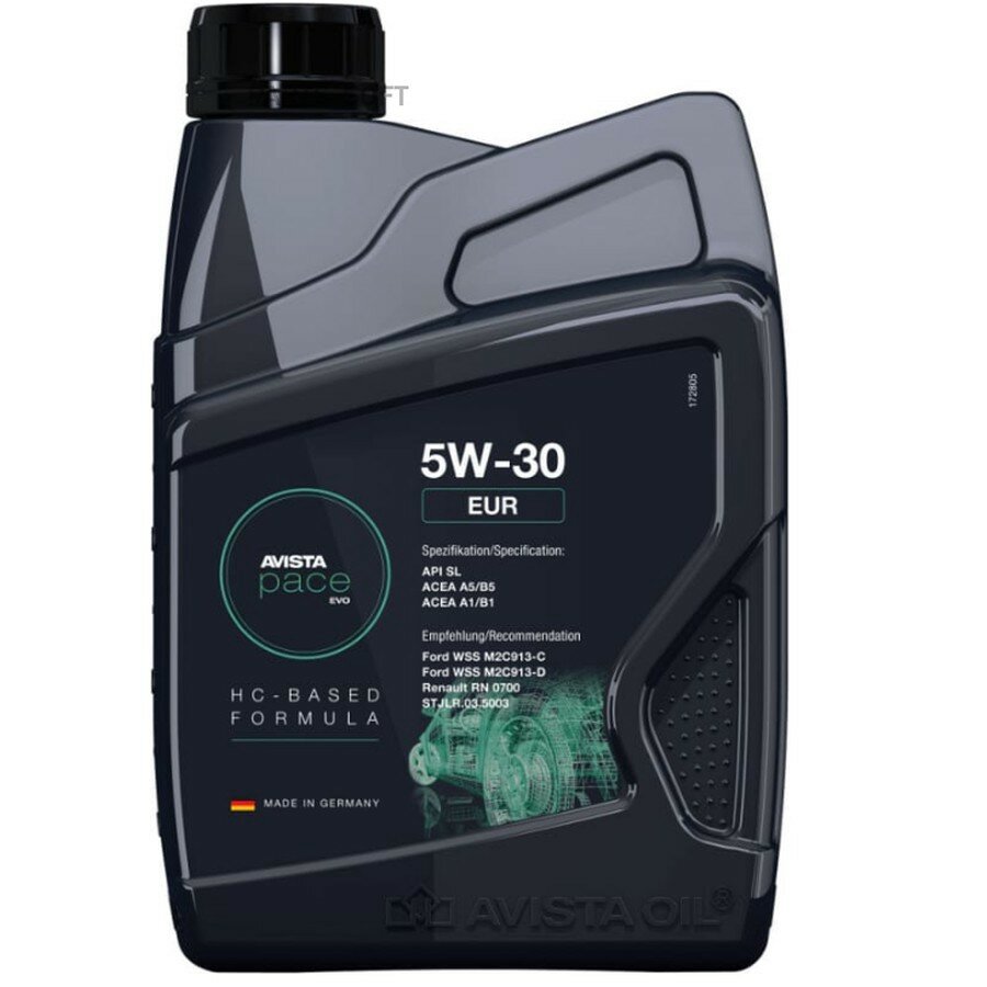 AVISTA PACE EVO EUR SAE 5W-30 1л от официального дистрибьютора, AVISTA, артикул 150809