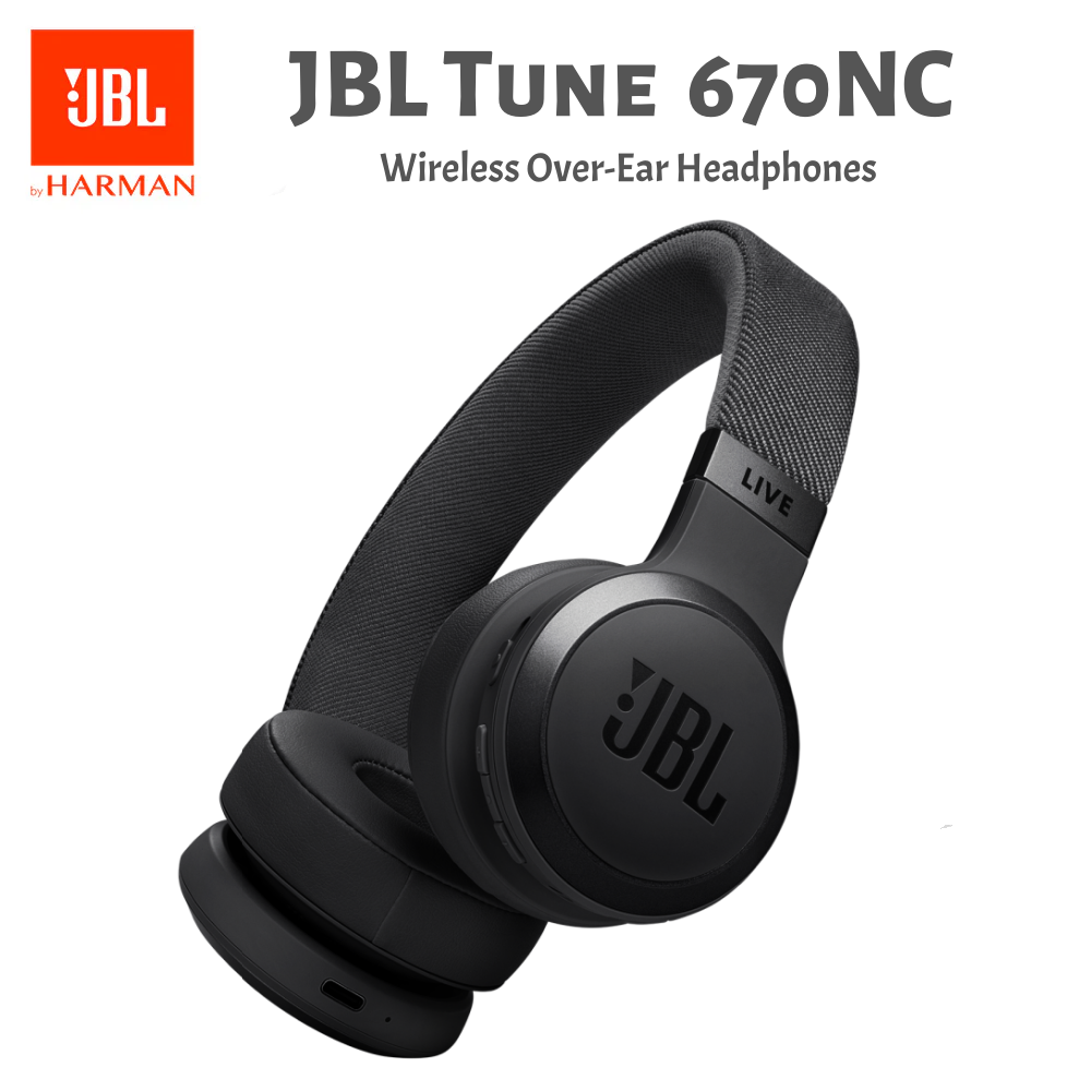 Беспроводные наушники JBL Tune 670NC черное, адаптивное шумоподавление, Bluetooth 5.3, до 70 ч работы