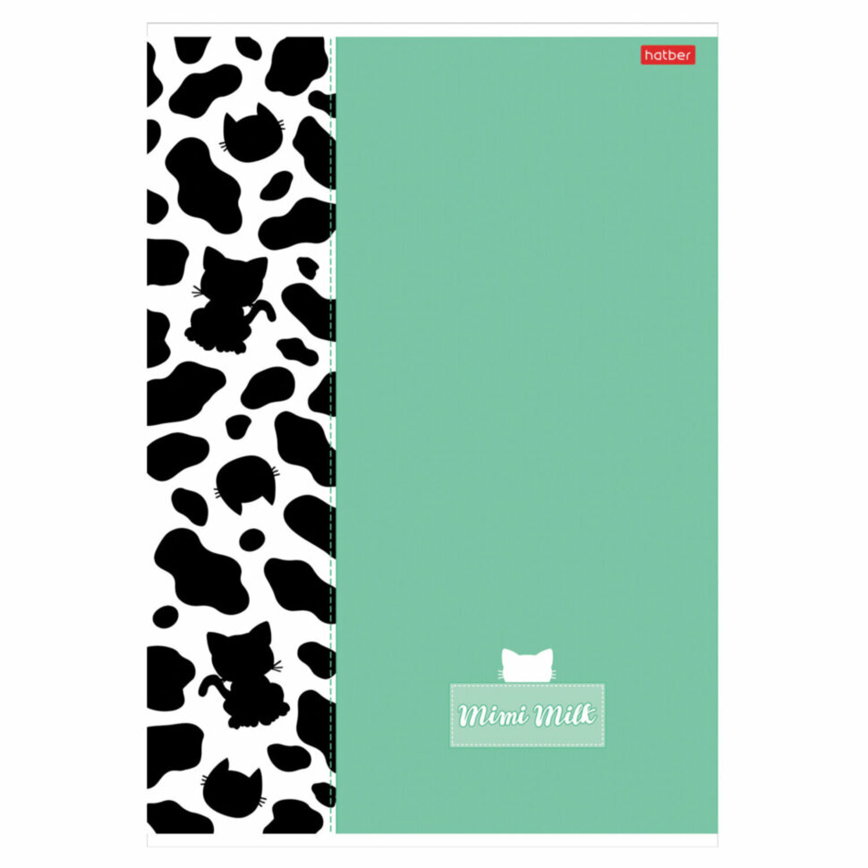 Тетрадь А4 96 л, HATBER, скоба, клетка, матовая ламинация, "Mimimilk" (микс в спайке), 087003, 96Т4лВ1, 405435