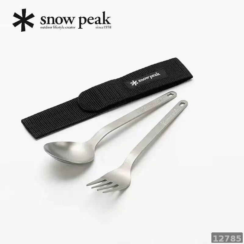 Набор походной посуды Snow Peak черный, ультракомпактный для одного человека
