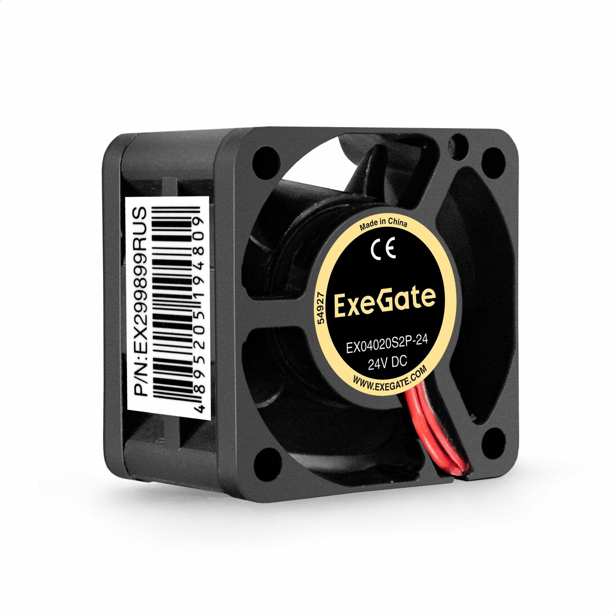 Вентилятор 24В DC ExeGate EX04020S2P-24 (40x40x20 мм, Sleeve bearing (подшипник скольжения), 2pin, 7000RPM, 29dBA) EX299899RUS