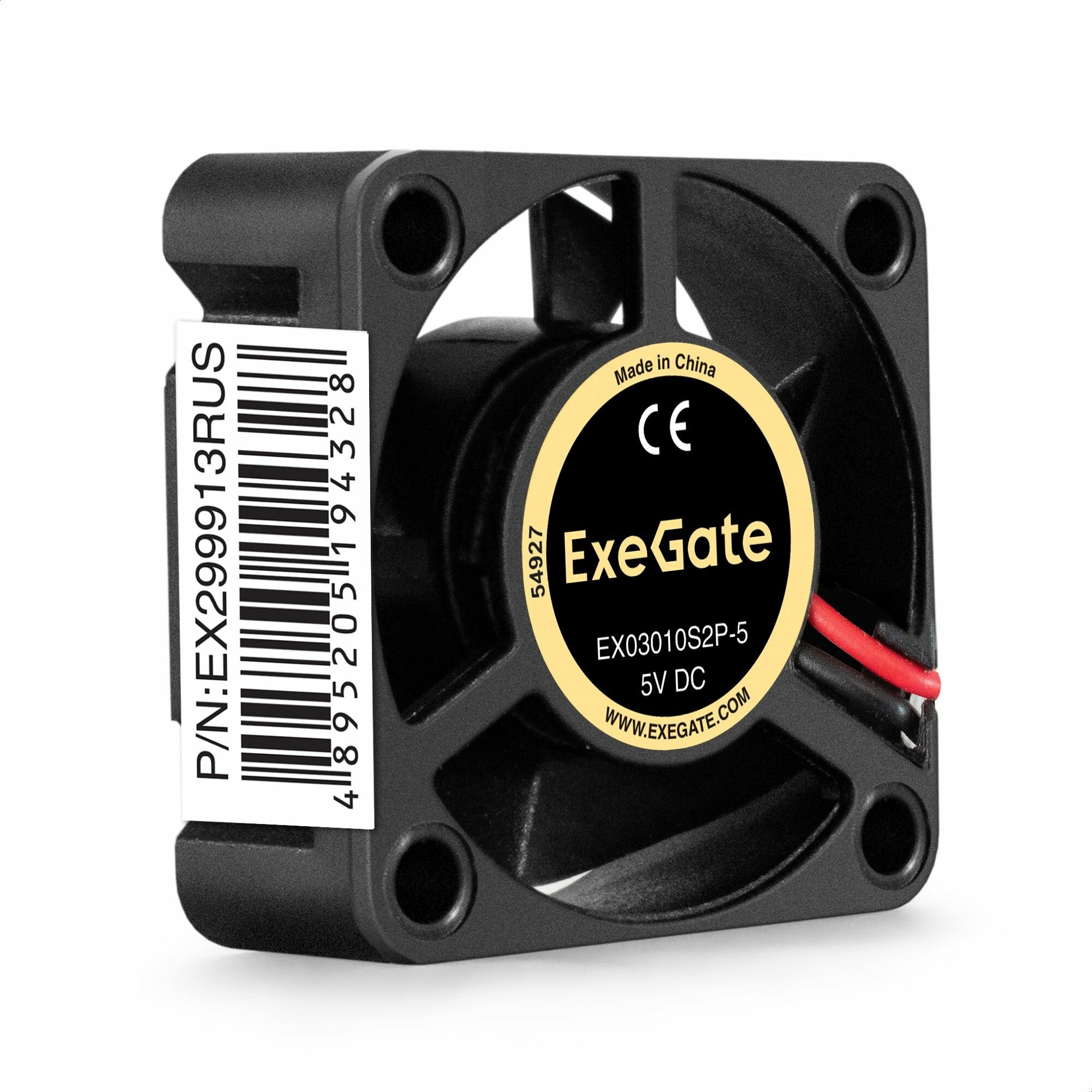 Вентилятор 5В DC ExeGate EX03010S2P-5 (30x30x10 мм, Sleeve bearing (подшипник скольжения), 2pin, 9000RPM, 25dBA) EX299913RUS