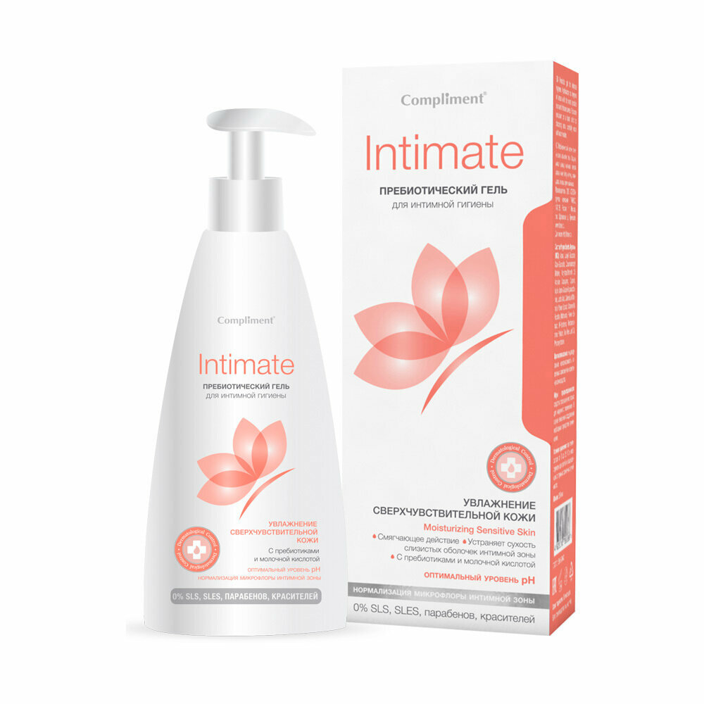 Гель для интимной гигиены Compliment Intimate с пребиотиками, 250 мл