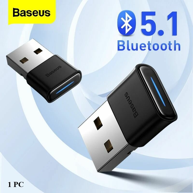 Baseus BA04 USB Bluetooth Адаптер 5.1 5.3 5.4 Музыкальный аудиоприемник Передатчик Беспроводной ключ