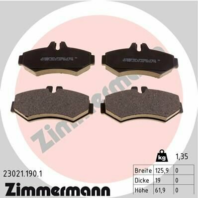 Колодки тормозные задниеZIMMERMANN 23021.190.1