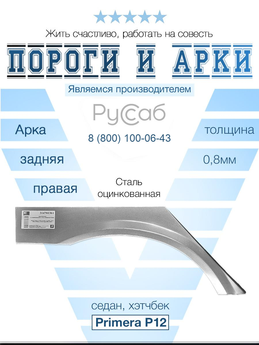 Арка правая для Nissan Primera P12 2001-2007