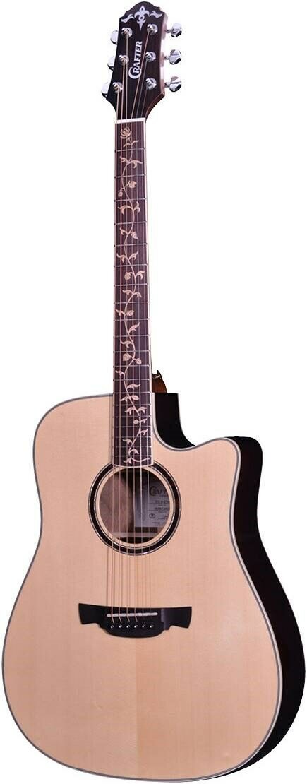 CRAFTER STG D-27ce - электроакустическая гитара, верхняя дека Solid ель, корпупалисандр
