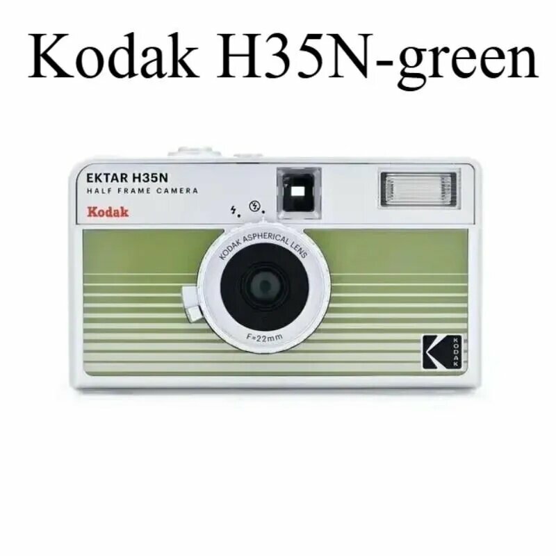 Фотоаппарат пленочный Kodak H35N green Ektar Half Frame Camera 35mm, Пленочный фотоаппарат Kodak Многоразовый пленочный фотоаппарат