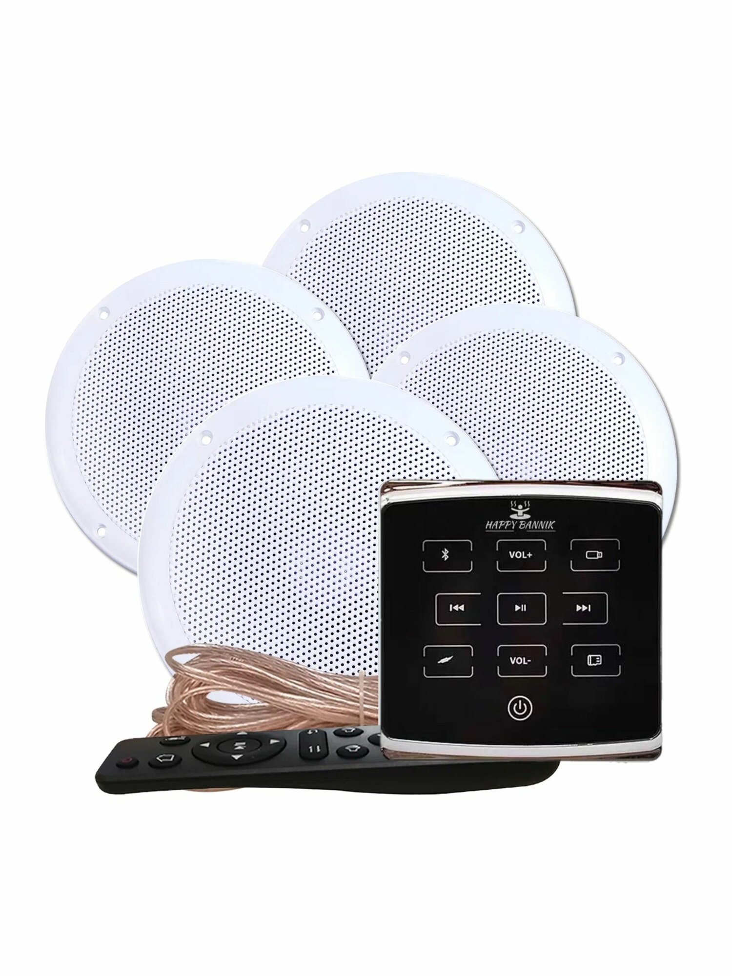 Комплект влагостойкой акустики для бани и сауны - HB 4 White ECO (белый)