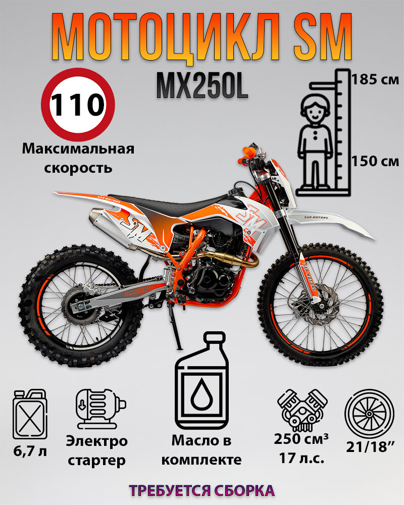 Мотоцикл SANMOTORS MX250L