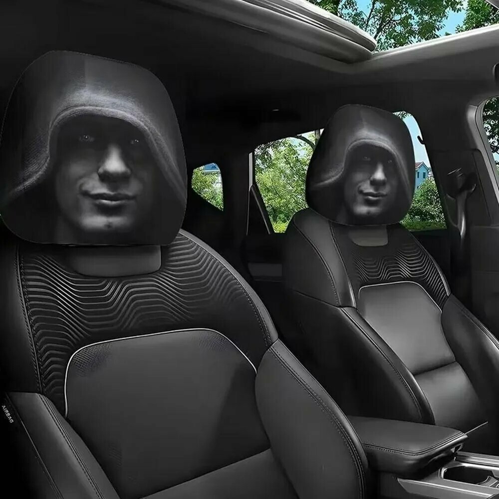 Чехлы на подголовники авто серые 2 шт