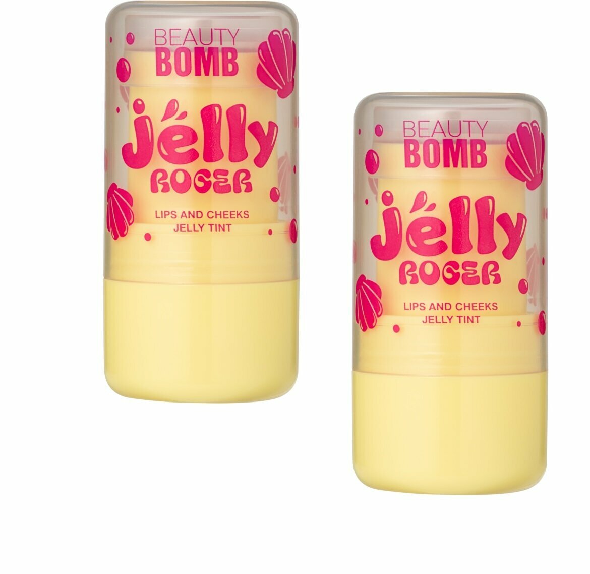 Тинт-желе для губ и щек Beauty Bomb Lips and Cheeks Jelly Tint «Jelly Roger» тон 02 2шт