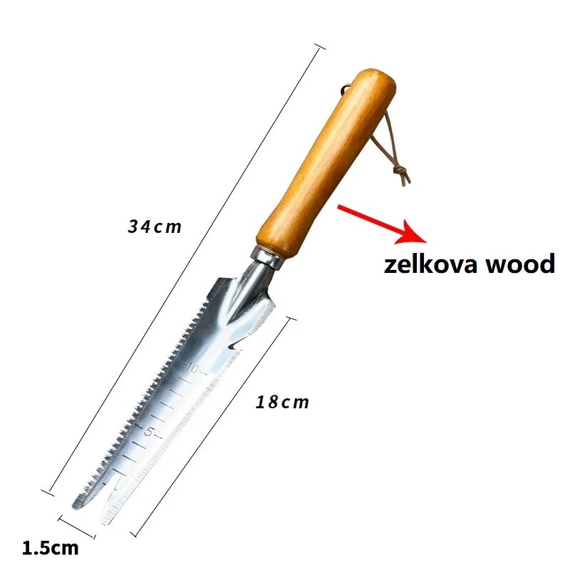 Съемник сорняков Zelkova Wood, 34 см, сталь, Цвет: B