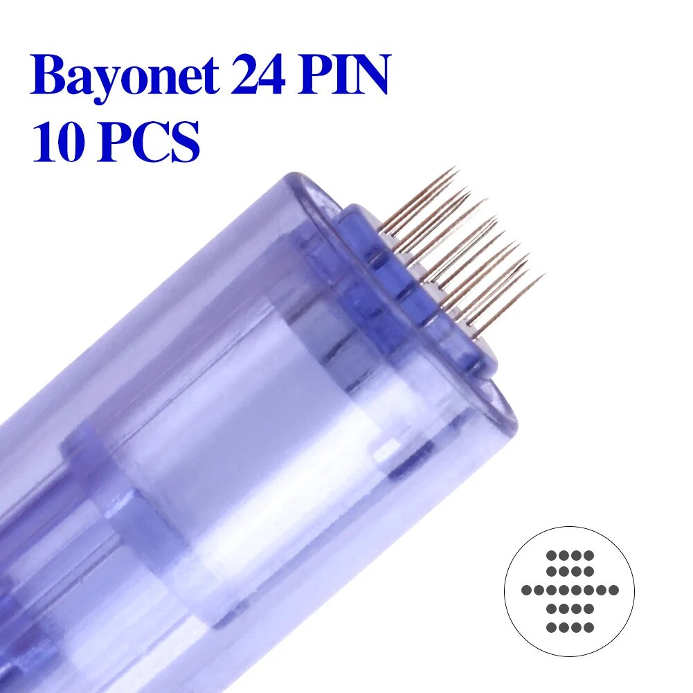 Наконечники для дермапена MEETCARE 1/3/5/7/9/12/24/36/42 игл 10pcs 24PIN
