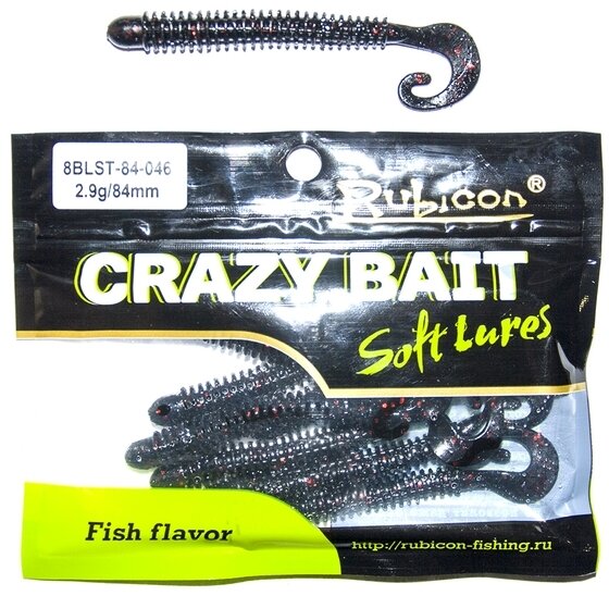 Съедобная силиконовая приманка RUBICON Crazy Bait BLST 2.9g, 84mm, цвет 046