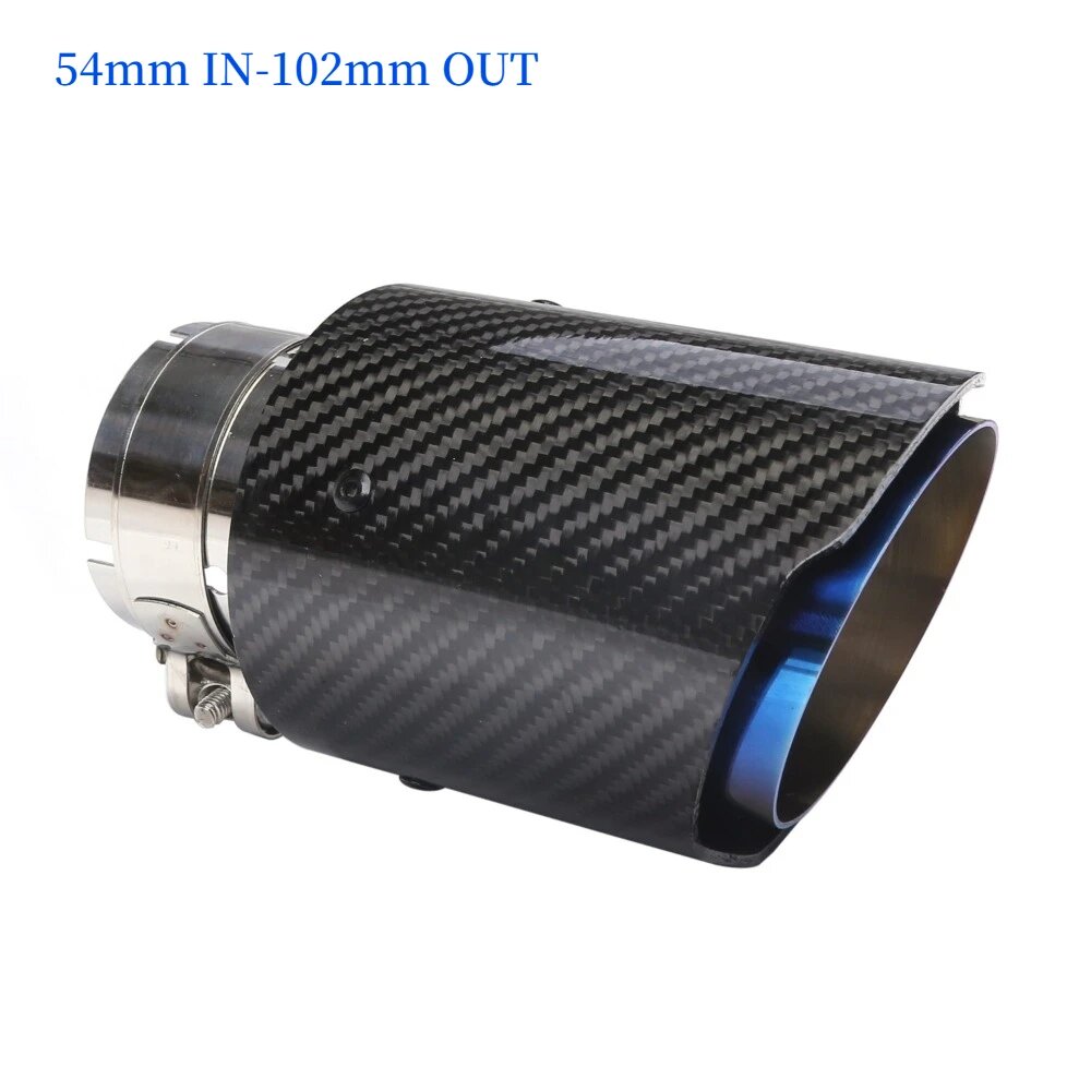 Выхлопная насадка RONSI из карбона, синяя, 1 шт, подходит для Subaru STI, ID 54mm-OD 102mm