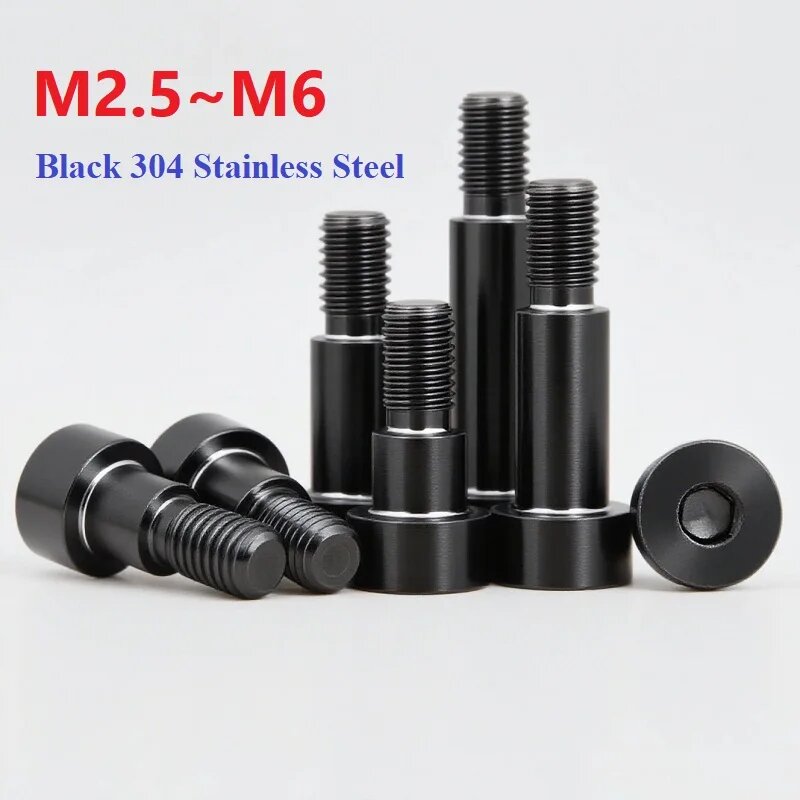 Винты нержавеющая сталь 304 черные M2.5 M3 M4 M5 M6 5x50xM4(2Pcs)