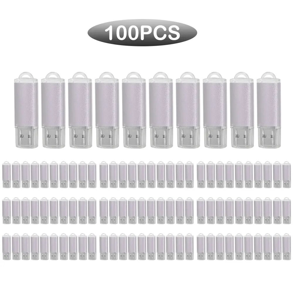 Набор USB-флешек oeny 2.0 100 шт. 1ГБ-64ГБ 8 ГБ, 100pcs silver