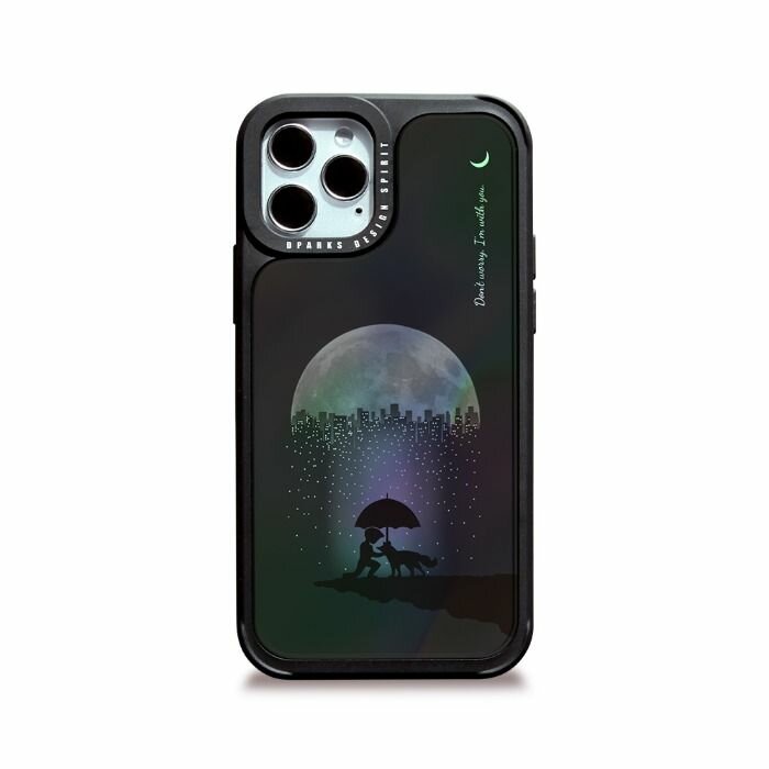Чехол для смартфона со сменной переливающейся дизайнерской вкладкой DPARKS IPHONE 12/ 12 PRO