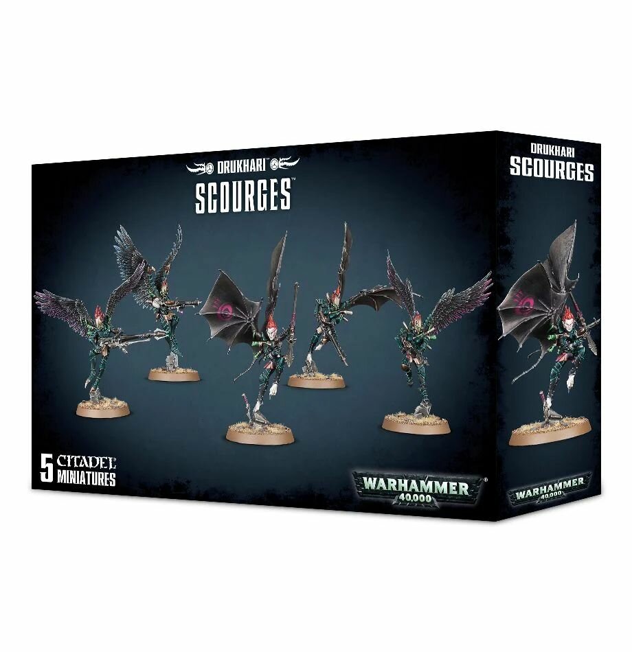 Набор миниатюр для настольной игры Warhammer 40000 - Dark Eldar (Drukhari) Scourges