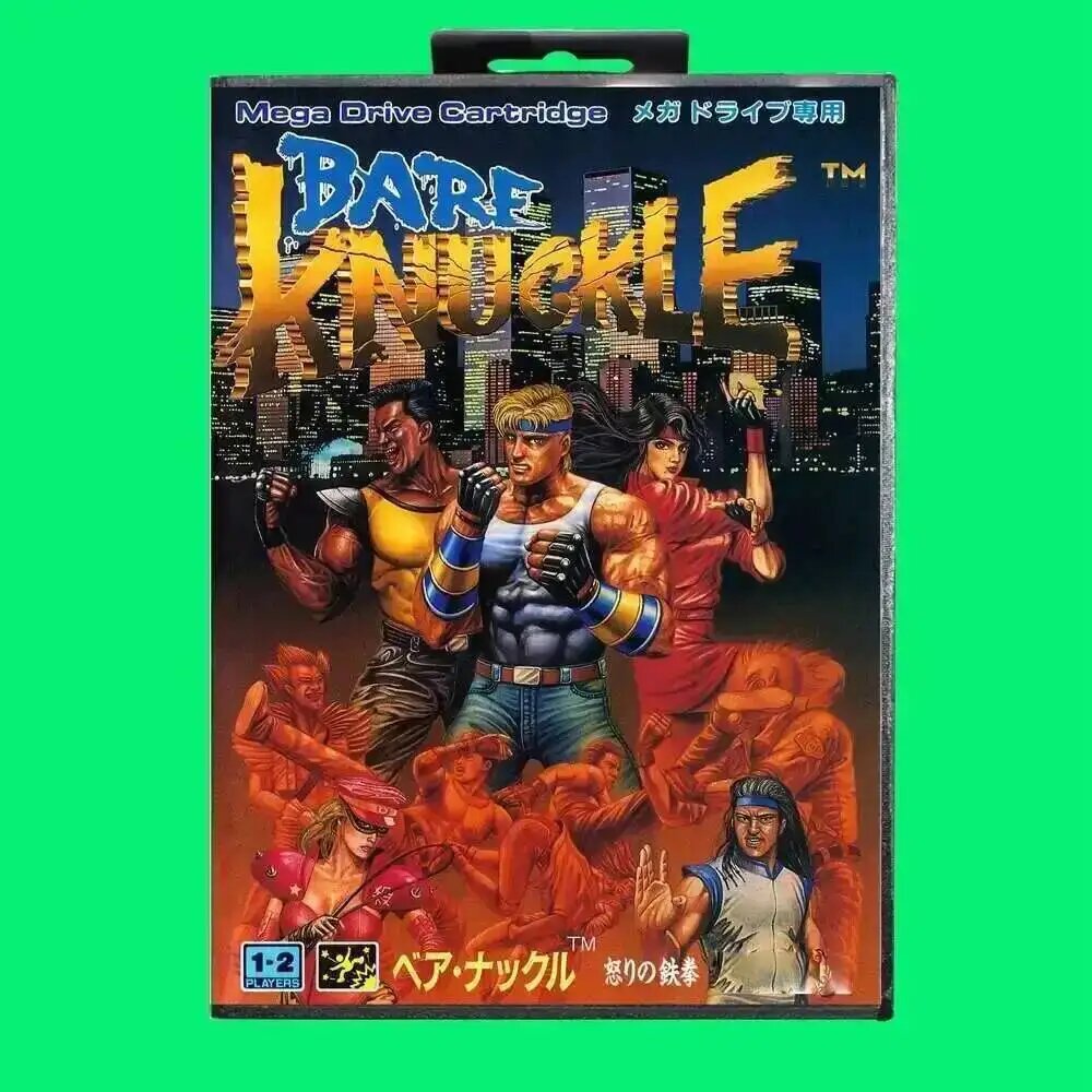 Игровой картридж Bare Knuckle, цвет JAP Shell для Sega Mega Drive