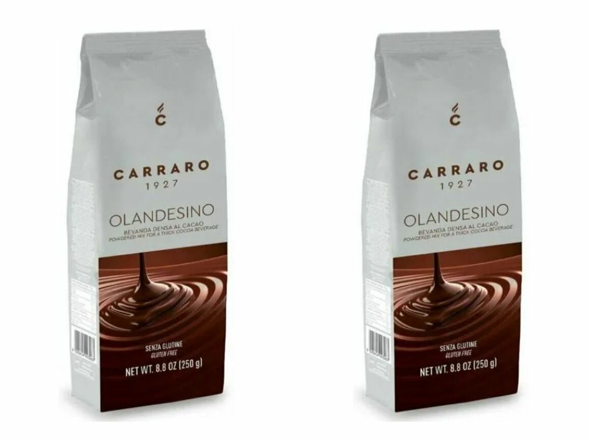 Carraro Какао растворимое Olandesino, 250 г, 2 уп