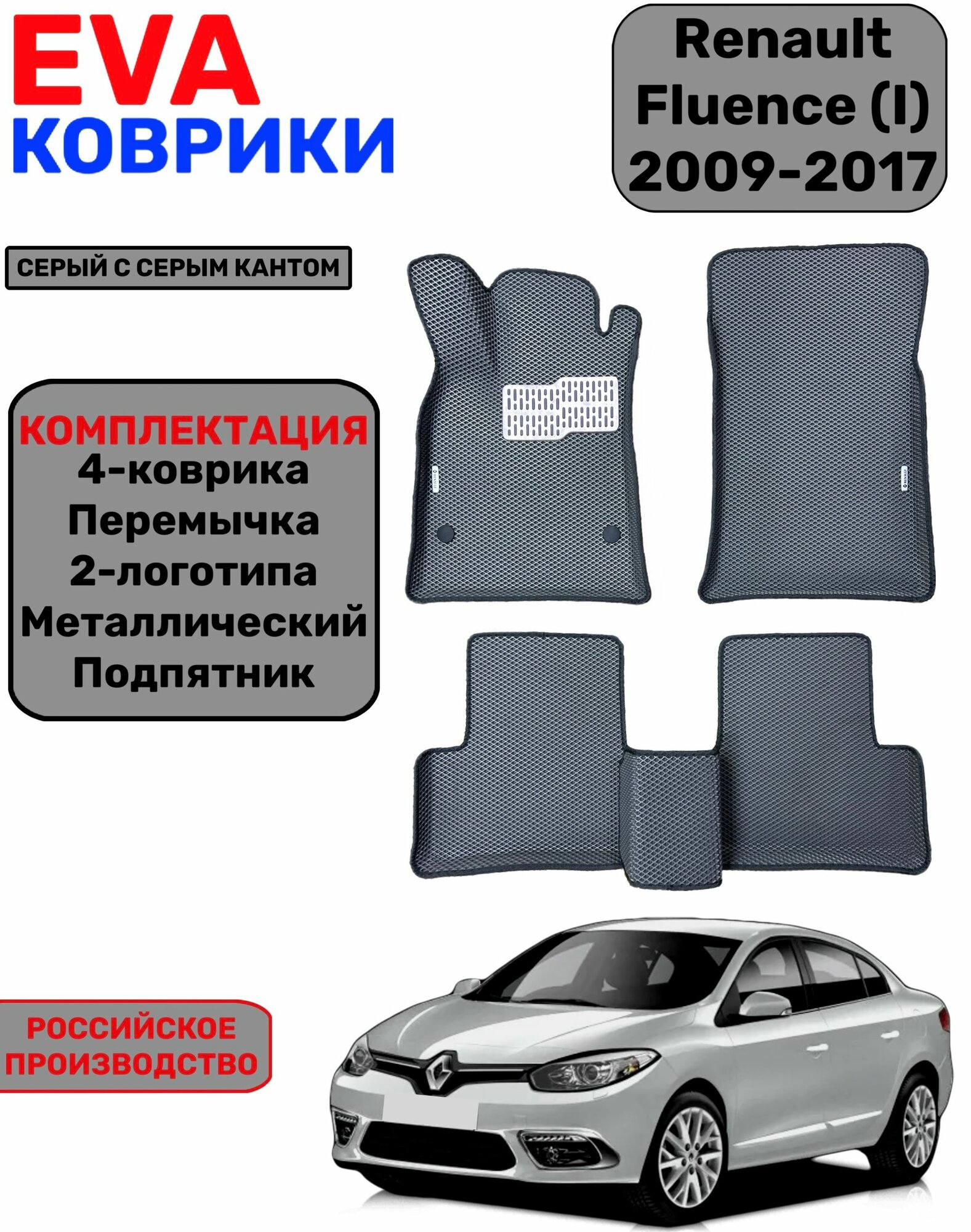 Комплект EVA с бортами для RENAULT FLUENCE I 2009-2017/рено флюенс