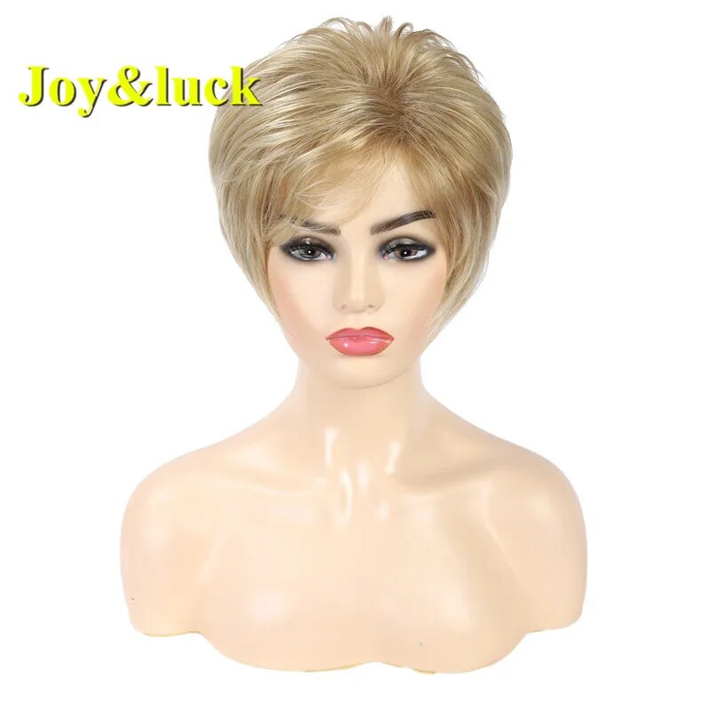 Синтетический парик Joy&luck блондинка короткий blonde