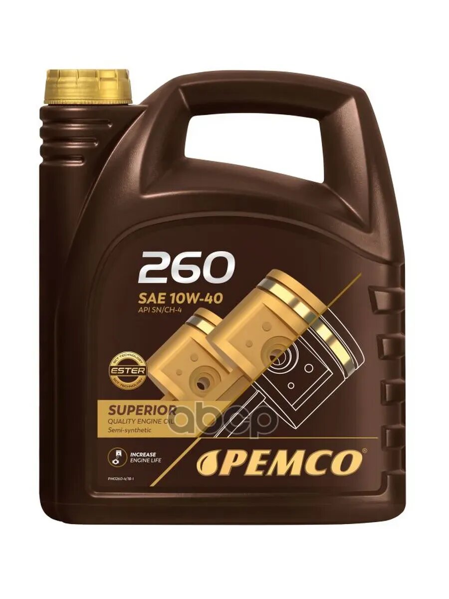 PEMCO 10W-40 Sn/Ch-4, A3/B4 4Л (Полусинт. Мотор. Масло)