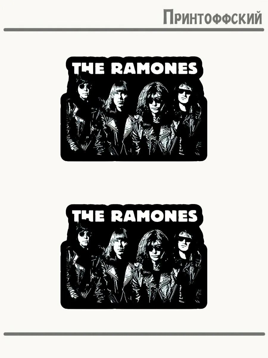 2-е (Две) Термонаклейки льная группа the ramones