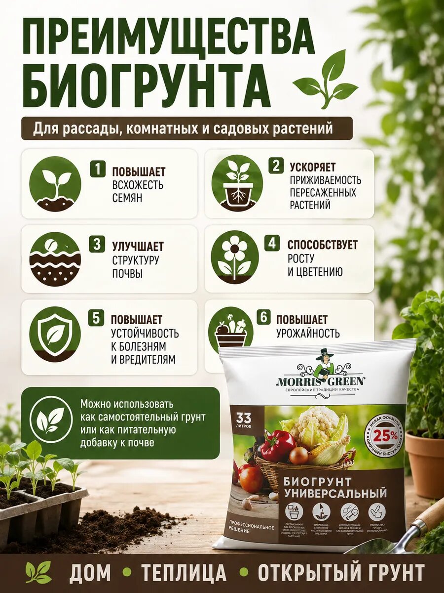 Грунт для цветов БИО 33л — фото 1